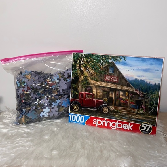 Springbok | Games | Cocacola Barn With Red Truck Puzzle From Springbok ...